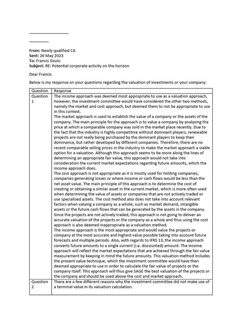 Task B Guided Marking Scripts Pdf Valuation Finance Capital