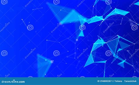 Abstract Background With Connecting Dots And Lines Network Connection Structure Plexus Effect