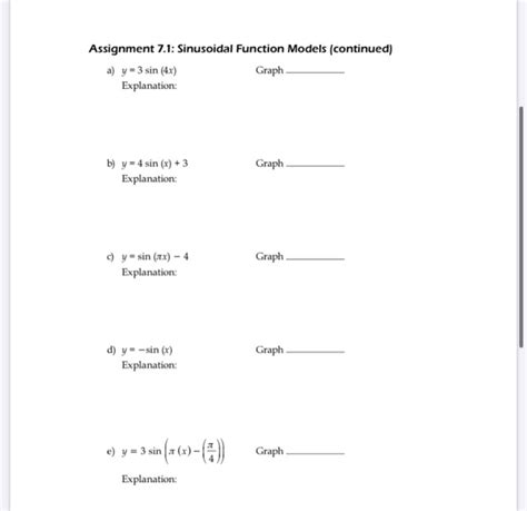 solved assignment 7 1 sinusoidal function models
