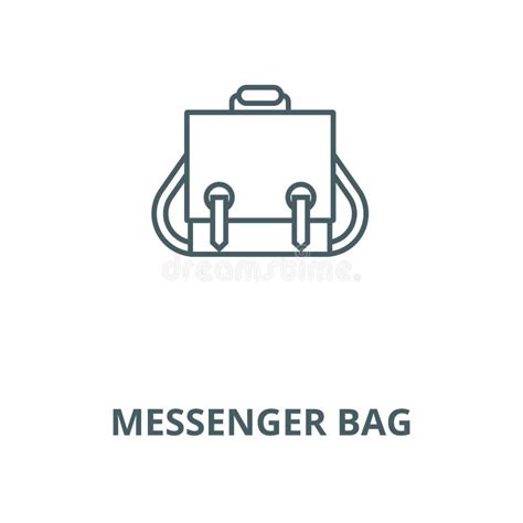 Messenger Bag Vector Line Icon Linear Concept Outline Sign Symbol Stock Vector Illustration