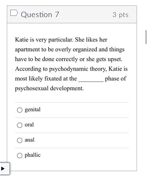 Solved Question 7 3 Pts Katie Is Very Particular She Likes