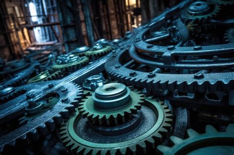 Premium Ai Image Industrial Gears Interlocking In A Factory Created
