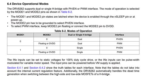 Drv8262 Single Bridge Vs Parallel Configuration For Tec Control Motor