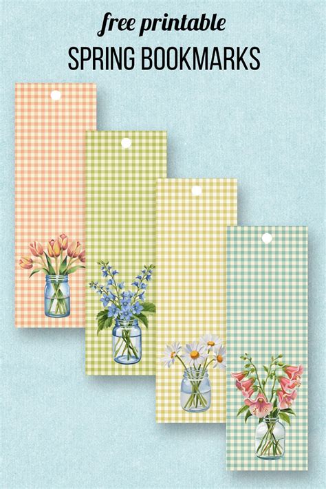 Spring Flowers Bookmarks