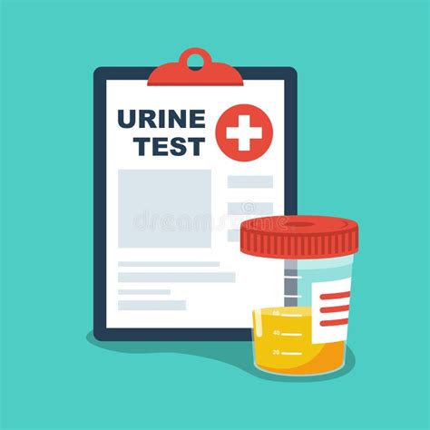 Urine Analysis Urine Test Icon Pee Sample In A Plastic Box And