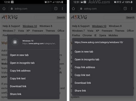 Tip Restore Old Classic Long Press Context Menu In Chrome On Android