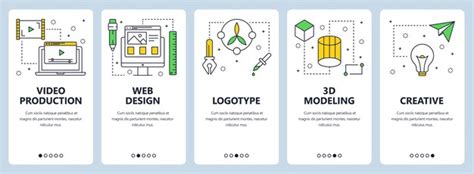 Premium Vector Vector Set Of Vertical Banners With Video Production