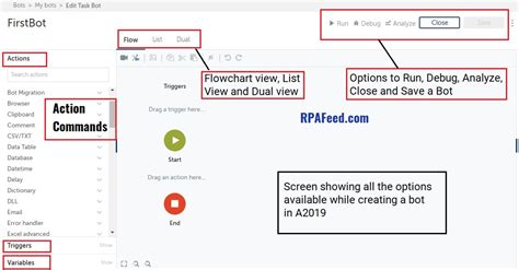 creating your first bot using a2019 a360