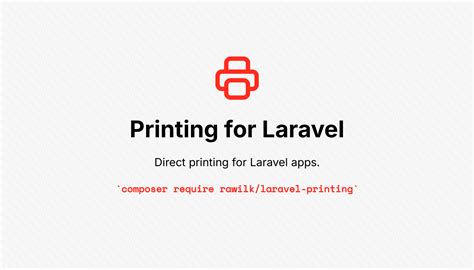 Github Rawilklaravel Printing Direct Printing For Laravel Apps