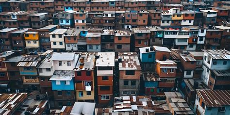 Comparing Poverty And Social Inequality In Urban Slums Concept Urban