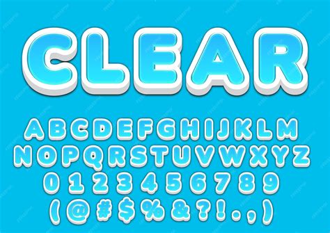 Premium Vector 3d Blue Bubble Alphabets Numbers Set