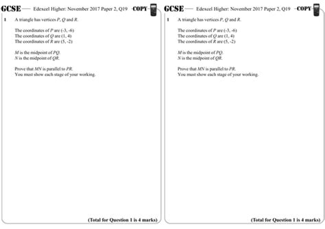 Equations Of Parallel Lines Foundation And Higher Gcse Questions Teaching Resources