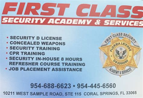 First Class Security Academy And Services Updated February 2026 10