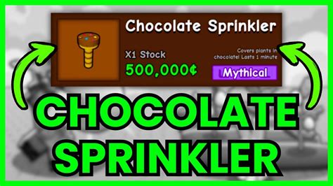 How To Get Chocolate Sprinkler In Grow A Garden Roblox Quick And Easy 2025 Youtube