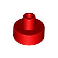 Lego Tile 1x1 Round With Bar And Pin Holder Red 100 Pcs Brickshop