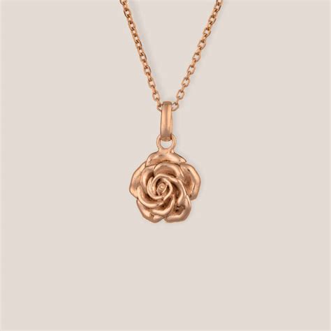Tiny Rose Necklace In 18ct Rose Gold Plated Silver By Songs Of Ink And