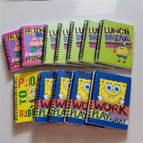 Campap Spongebob Squarepants A6 80gsm 60sheets Wire O And Spiral Notebook Cartoon Spiral