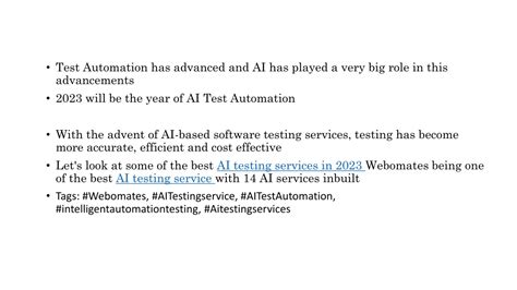 Ppt Ai Test Automation Services In 2023 Powerpoint Presentation Free Download Id11990739