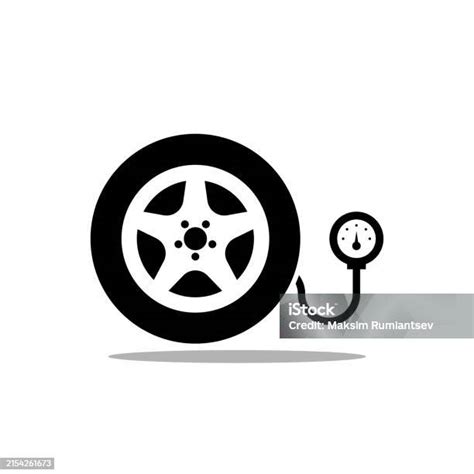 자동차 바퀴 모노 미터 압력 아이콘입니다 벡터 일러스트 레이 션 가장자리에 대한 스톡 벡터 아트 및 기타 이미지 가장자리 검은색 곡선 Istock