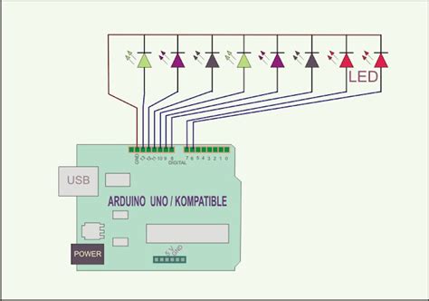 Belajar Mikrokontroller Lampu Berjalan Arduino