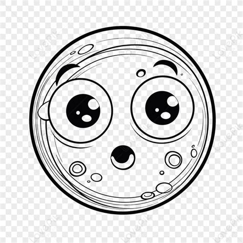 큰 눈과 재미있는 거품이 있는 만화 원 개요 스케치 드로잉 벡터 단색화 무늬 Png 일러스트 무료 다운로드 Lovepik