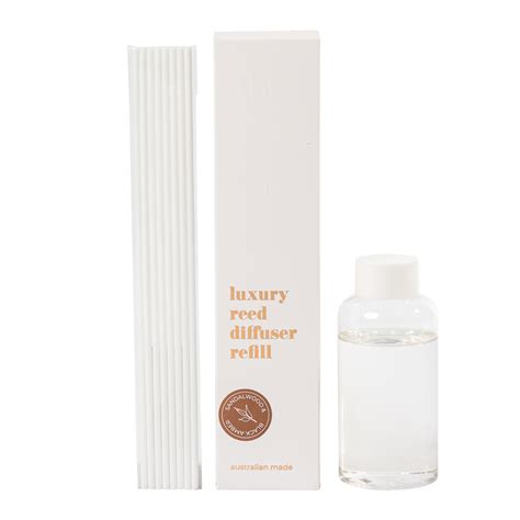 Sandalwood Black Amber Reed Diffuser Refill Elume Australian Handmade Candles
