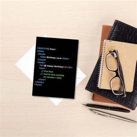 Programmer Birthday Card Printable Funny Coding T For Developers Engineers Tech Lovers