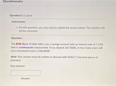 solved questionnairequestion 5 1 ﻿point instructions for