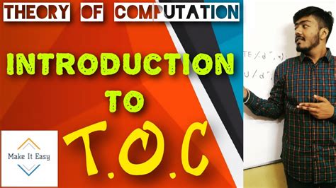 Toc Introduction To Theory Of Computation Youtube