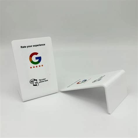 Custom Printing Acrylic Nfc Table Display Stand Restaurant Nfc Google