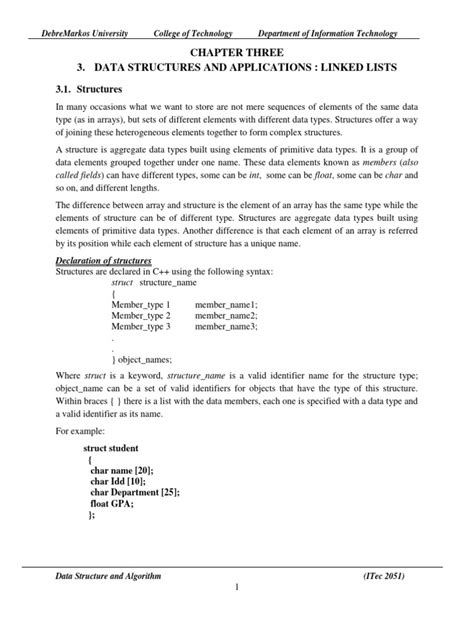 Chapter 3 Linked List Pdf Pointer Computer Programming