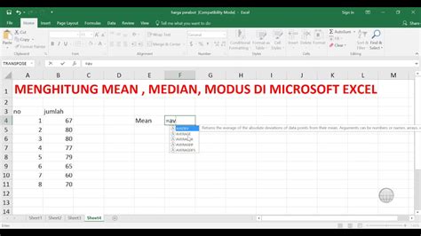 Mean Excel
