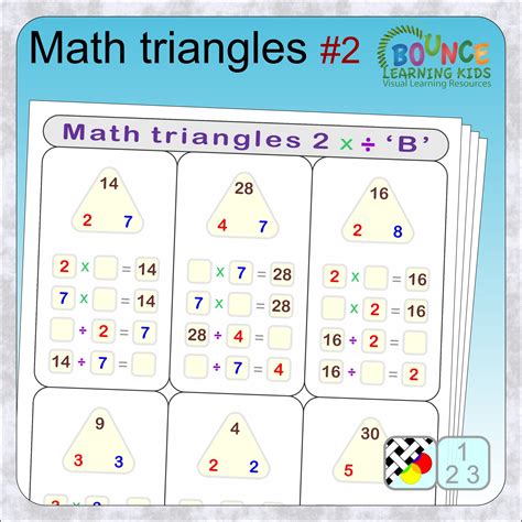 9 Fun Multiplication Fact Triangles Worksheets