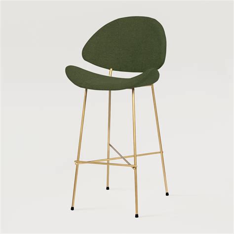 Bar Stool Cheri Bar Maero Gold High Dark Green Ikershopeu