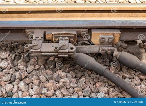 United Kingdom Railway Manually Operated Hook Switch Stock Image