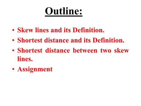 3 3 D Geometry Skew Lines And Shortest Distancepptx Physics Science