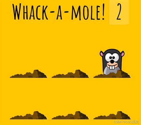 【javascript】简易打地鼠游戏js实现打地鼠小游戏 Csdn博客