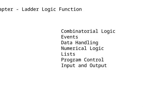 PPT Basic Plc Ladder Logic Functions DOKUMEN TIPS