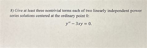 Solved Give At Least Three Nontrivial Terms Each Of Two
