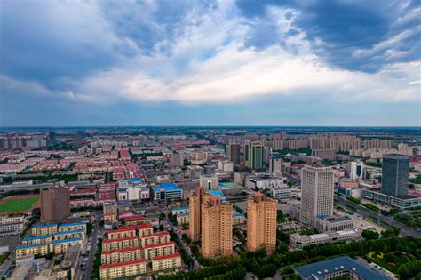 山东东营城市风光航拍摄影图 包图企业站