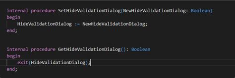 Remove Internal Access Property From Procedures In Table 167 Job
