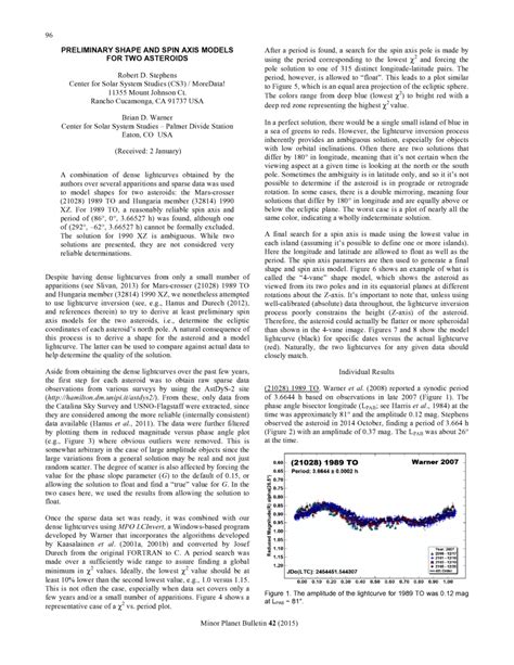 Pdf Preliminary Shape And Spin Axis Models For Two Asteroids