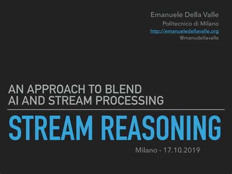 Stream Reasoning Ppt
