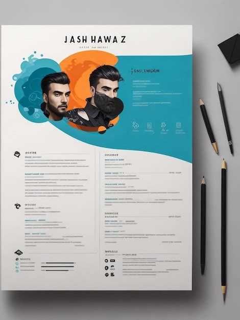 Modelo De Currículo Simples Imagem Premium Gerada Com Ia