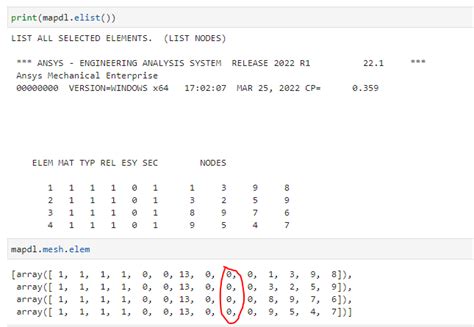 Meshelem Returns All Zeros For Element Numbers · Issue 1001 · Ansyspymapdl · Github