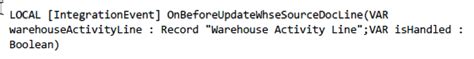 Eventrequest Codeunit 7307 “whse Activity Register” Local
