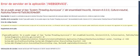 C Unable To Load Type System Threading Asynclocal From The Assembly Mscorlib Version
