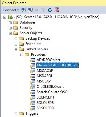 SQLSERVER Hướng dẫn truy vấn trực tiếp file Excel từ câu lệnh T SQL