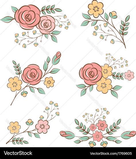 Floral Design Elements Royalty Free Vector Image