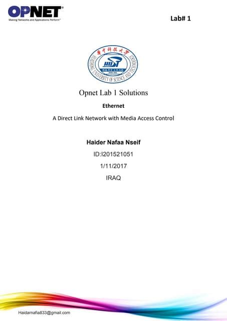 Opnet Lab 1 Solutions Pdf